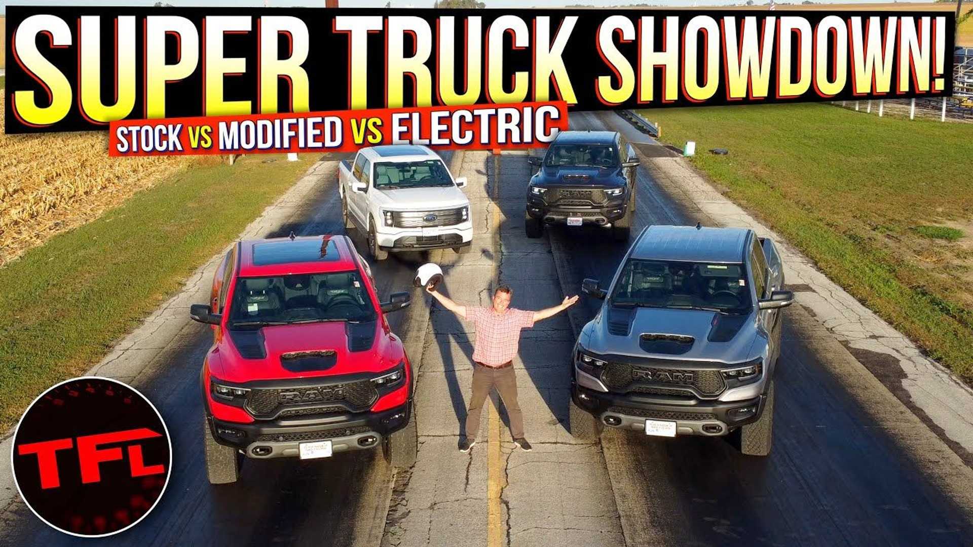 Watch Ford F-150 Lightning Take On 702 HP Ram TRX In Drag Race - EV ...